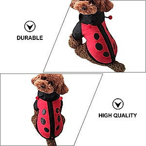 Halloween Pet Costume Ladybug Dog Costumes Dogs Hoodies Outfits Pet Cosplay Clothes for Pet Small Medium Dogs Cats Party Decoration Halloween Dog Hoodie Clothes