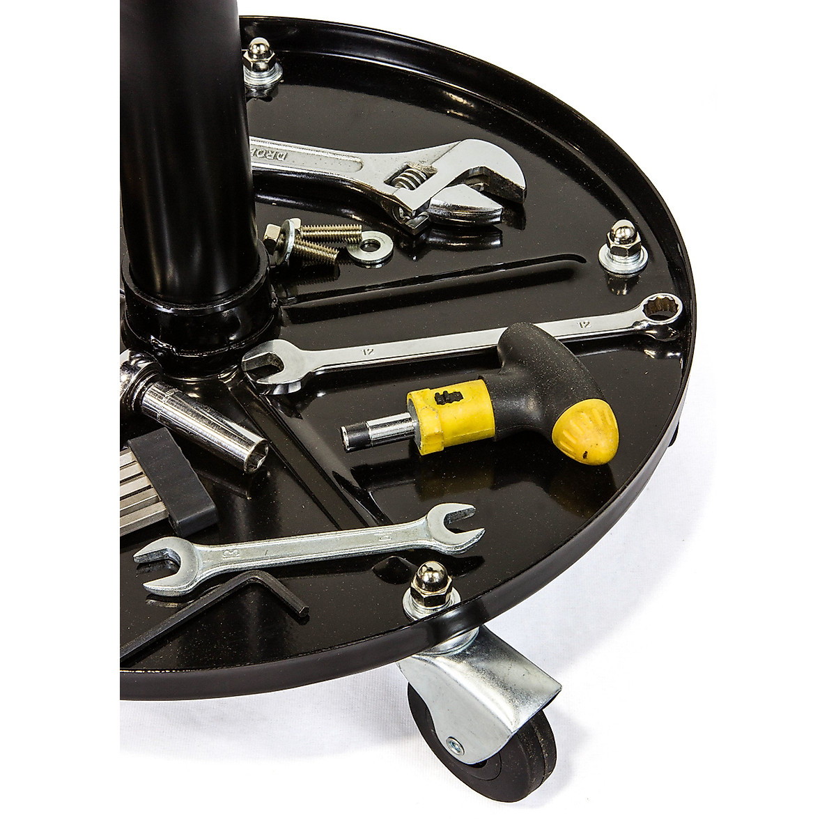 WEN Pneumatic Rolling Mechanic Stools with Padded Seats and Storage