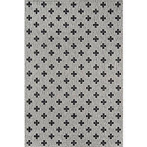 Novogratz by Momeni Villa Umbria Indoor Outdoor Rug, 5'3" x 7'6", Grey