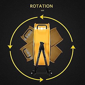 Eytruty 30 Inch Heavy Duty Metal Industrial Drum Fan, 3 Speed Air Circulation for Warehouse, Greenhouse, Workshop, Patio, Factory and Basement - High Velocity, Yellow,24inch
