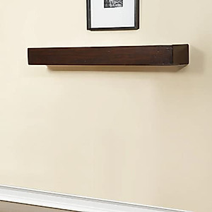 Duluth Forge 60-Inch Fireplace Shelf Mantel with Corbels - Chocolate Finish