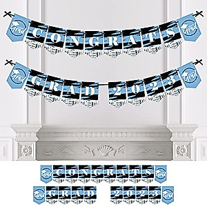 Big Dot of Happiness Light Blue Grad - Best is Yet to Come - Light Blue Graduation Party Bunting Banner - Party Decorations - Congrats Grad 2023