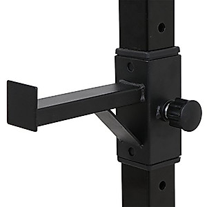 F2C Max Load 550Lbs Pair of Adjustable 40"-66" Squat Rack Sturdy Steel Squat Barbell Free Bench Press Stands GYM/Home Gym Portable Dumbbell Racks Stands (one pair/two pcs)