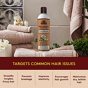 OKAY | Black Jamaican Castor Oil Coconut Curls Conditioner | For All Hair Types & Textures | Condition, Strengthen & Regrow Hair | With Argan Oil | Free of Paraben, Silicone, Sulfate | 12 oz