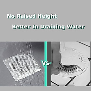 30 PCS Disposable Shower Drain Hair Catcher Mesh Stickers - Waterproof Adhesive - Easy to Use - Large 4.3 inch Shower Drain Cover Protector, Drain Hair Catchers for Shower Floor Drain Sink Strainer