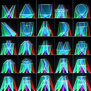 U`King Stage Laser Light DJ Light, 5 Beam Effect Sound Activated DJ Party Lights RGBYC LED Projector Party Lights Music Lights with Remote Control DMX for Dancing Birthday Bar Pub Stage Lighting