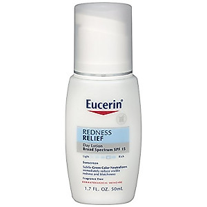 Eucerin Redness Relief Day Lotion - Broad Spectrum SPF 15 - Neutralizes Redness and Protects Skin - 1.7 fl. oz. Pump Bottle
