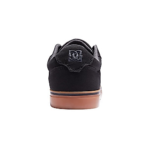 DC Men's Anvil Casual Skate Shoe, Black/Gum, 12 D M US