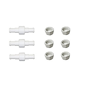 Southeastern Accessory 3 Pack Pool Hose Ball Bearing Swivel + 6 Hose Nuts Replacement for Polaris 180 280 380 Pool Cleaners D20 D-20 D15