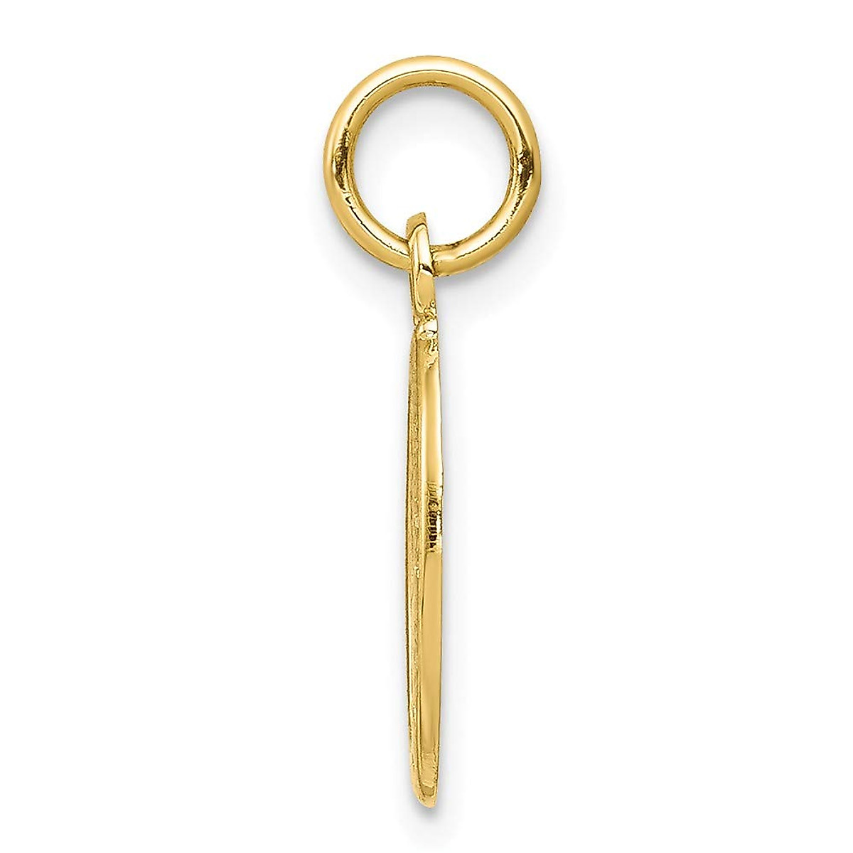 10k Yellow Gold Solid Catholic Patron Saint Christopher Brushed Matte Finish Pendant Charm - 20mm x 9mm