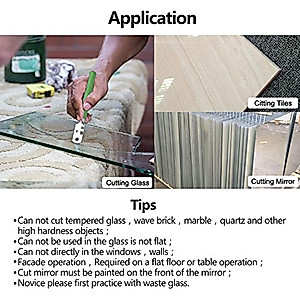 AGPtek Professional Grade Glass Cutter Tool (6 Way Cutting Wheel) - Perfect for Cutting & Scoring Glass Bottles, Mirrors, Window Panes, Shelves, and More!