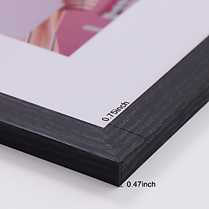 Vittanly 11x14 Picture Frame, Display Pictures 8x10 with Mat or 11x14 without Mat, Photo Frame for Wall or Table Top Display, Black, 1 Pack