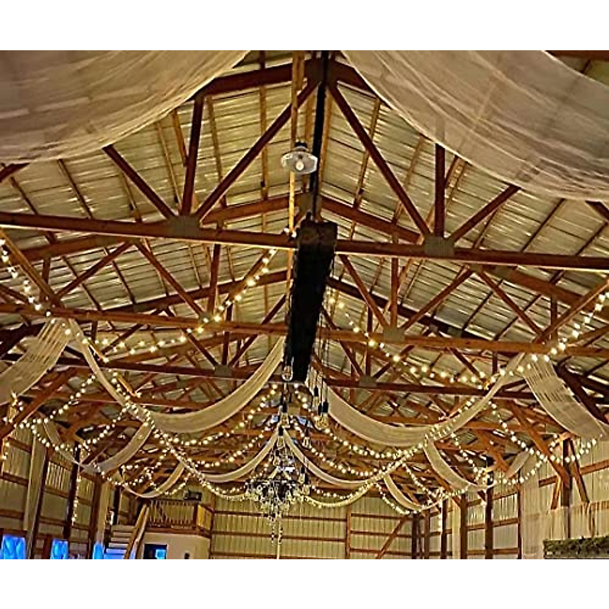 KAQ 115FT 300LED Warm White Christmas String Lights Indoor/Outdoor, Waterproof Christmas Lights with 8 Modes, Clear Wire Fairy Tree Lights for Garden Bedroom Christmas Decorations (Warm)