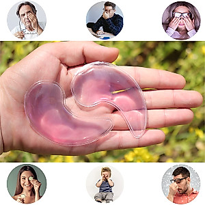 Soulagers Eye Pad, Gel Eye Pad, Cooling Eye Pads, Gel Eye Mask,Gel Ice Pack, Cooling Ice Eye Masks, Hot Cold Eye Mask, Eye Ice Pack, Gel Eye Mask for Puffy Eyes, Migraine, Puffiness(6 pcs)