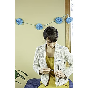 Blue Natural Wooden Clothes Pins for Baby Shower Game Crafts and Decorations (Set of 30)