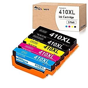 OINKWERE Remanufactured 410XL Ink Cartridges Replacement for Epson 410 XL T410XL to use with Epson Printers Expression XP-7100 XP-830 XP-640 XP-630 XP-635 XP-530 (5-Pack)