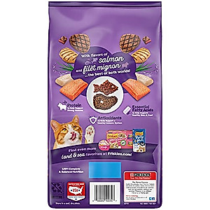 Purina Friskies Surfin' & Turfin' Favorites Dry Cat Food, 3.15 Lb Bag (Pack Of 2)