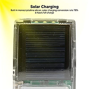 Audio Bible Player, Electronic Bible Reader, Portable Solar Charging Bible Reader E Book Reader Intelligent Ereader for Bible Listeners, Built in 8G Capacity (English KJV with French with Aramaic)