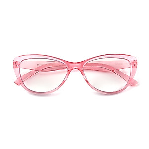 Betsey Johnson Womens Yara Blue Light Glasses Reading Glasses, Crystal Pink, 40mm US