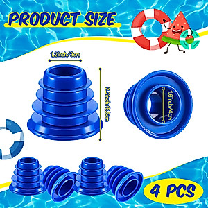 Fabbay 4 Pieces Pool Cleaner Skimmer Cone Adapter Pool Cleaner Valve Cuff Compatible with Zodiac Baracuda Valve Cuff W70263 W63900, Pentair Kreepy Krauly K121110, 1-1/2 Inch and 2 Inch Hose Cone