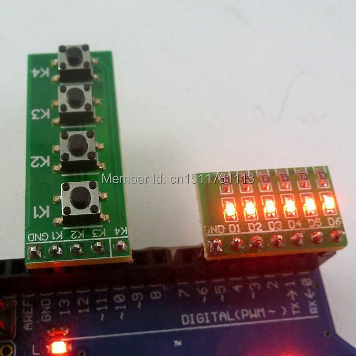 Eletechsup Electronic Starter Hobby Kit Button Key Module & LED Board (5)