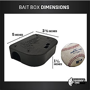 Exterminator’s Choice - Mice Bait Station - Includes Two Small Bait Station and One Key - Heavy Duty Bait Box for Mice and Other Pests - Durable and Discreet