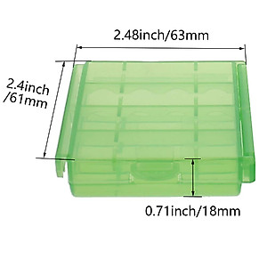 4 x AA Battery Storage Case Holder Organizer Box Green 4Pcs,Aicosineg