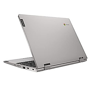 Lenovo Newest 11" 2-in-1 Convertible Chromebook Laptop, 11.6-Inch HD Touch Screen, Intel Celeron N4000 CPU, 4GB RAM, 96GB Space(32GB eMMC+64GB Card),Bluetooth, Webcam, USB-C, Chrome OS, Gray