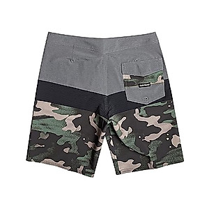 Quiksilver Men's Standard Surfsilk Panel 20 Boardshort Swim Trunk, Iron GATE 233
