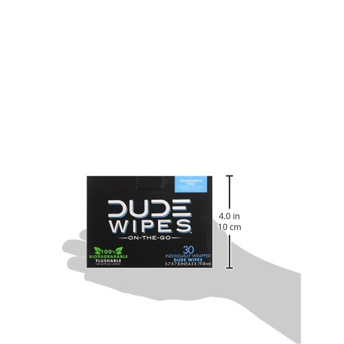 DUDE Wipes On-The-Go Flushable Wet Wipes - 1 Pack, 30 Wipes - Unscented Extra-Large Individually Wrapped Wipes with Vitamin E & Aloe - Septic and Sewer Safe