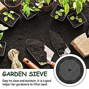 generic 5pcs Garden Sieve Mesh Sifting Pan Portable Soil Sifter Plastic Soil Sieve Set Gardening Tools