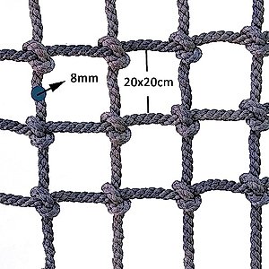 EkiDaz HXRW Rope Net Kids Rope Climbing Net Cargo Netting for Indoor Outdoor Balcony Stairs Protective Safety Net Playground Sets for Backyards (Size : 2 * 4m(6.6 * 12.12ft))