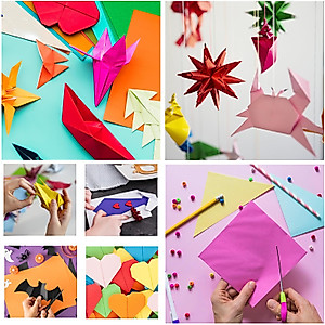 200 Sheets Origami Paper, 20x20 cm/8 Inch Origami Paper Double Sided(70gsm), 20 Colors Large Origami Paper Squares for Kids DIY School Arts Crafts Projects Children Adults