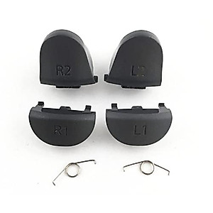2X L2 R2 L1 R1 Buttons Triggers Springs Set Replacement Compatible with Sony PS4 Pro Slim Controller Black (JDM-050)