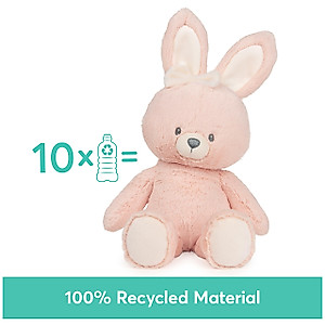 GUND Baby Sustainable Bunny Plush, Stuffed Animal Made from Recycled Materials, Gift for Babies and Newborns, Pink/Cream, 13”