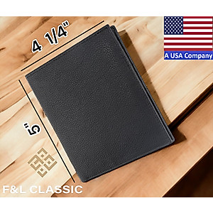 F&L CLASSIC RFID Blocking Mens Leather Bi-Fold Big Hipster Wallet, 13 credit card slots,Black…
