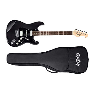 Monoprice Indio Series California Classic 6 String Solid-Body Ambidextrous Black, (610370)