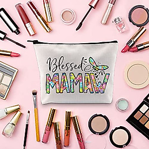 Blessed Mamaw Makeup Bag Mamaw Gift Grandma Cosmetic Bag Grandma Birthday Gifts Grandmother Gift (Mamaw Bag)