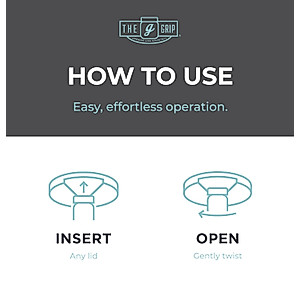 The Grip Jar Opener | Original Under Cabinet Jar Lid & Bottle Opener, Made in USA – Effortless Jar Opener for Weak Hands & Seniors with Arthritis - Open Any Size Jar & Can – Kitchen Gadgets Must Have