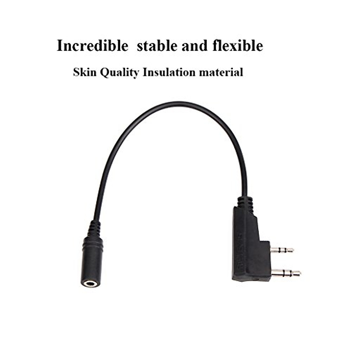 Retevis Earpiece Adapter,2 Pin to 3.5mm Walkie Talkies Headset Adapter Only Compatible RT21 RT22 RT27 RT7 H-777 H777S RT18 RT19 RT22S (Not Fit for Other Brands) 2 Way Radios (1 Pack)