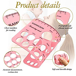 Nipple Ruler, Nipple Rulers for Flange Sizing Measurement Tool, Silicone & Soft Flange Size Measure for Nipples, Breast Flange Measuring Tool Breast Pump Sizing Tool - New Mothers Musthaves (Pink)
