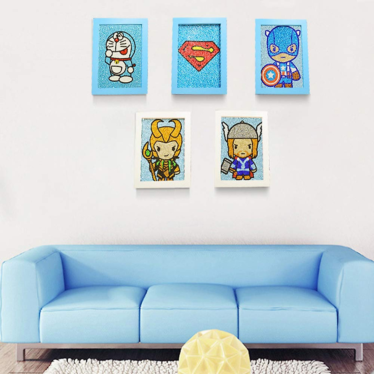 MYSNKU DIY Diamond Painting for Kids Full Drill Painting by Number Kits Arts Crafts Shimmer and Shine Sparkle Mosaics Sticker for Home Wall Decor Gifts for Christmas Birthday (Spiderman)