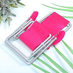 STOBOK 2PCS Mini Dolls House Miniature Folding Beach Chairs Plastic Beach Lounge Chairs Dollhouse Furniture Accessories