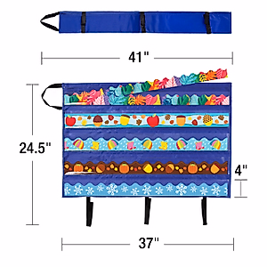 Carson Dellosa Bulletin Board Borders and Craft Storage Pocket Chart, 41" x 24.5" Classroom Decor Organizer, Teacher Supplies for Classroom and Office Organization