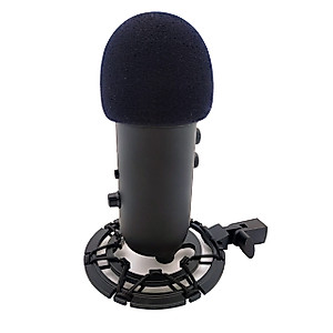 Suuntok Shock Mount Compatible With Blue Yeti, Blue Yeti X, Nano, and Blue Snowball Microphones -Black