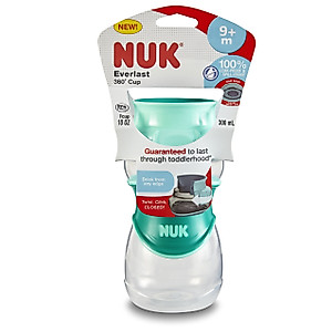NUK Everlast 360 Sippy Cup, Green, 10oz 1pk