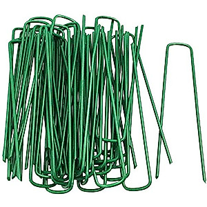 Garden Stakes, Ground Anchors, Pegs Galvanized Staples Securing Pins Spikes for Lawn Farm Sod Landscape 25 PCS