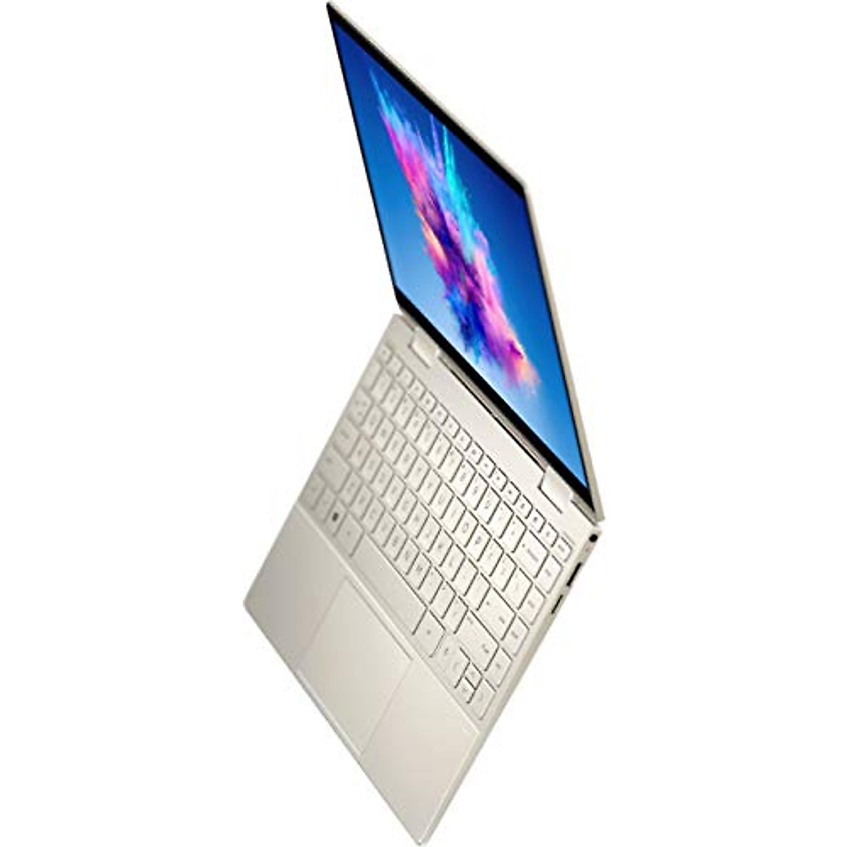 HP Flagship Envy x360 13 2-in-1 Laptop 13.3" FHD OLED Touchscreen 11th Gen Intel 4-Core i7-1165G7 8GB RAM 512GB SSD Intel Iris Xe Graphic Backlit Fingerprint Thunderbolt Win10Pro Pale Gold + Pen