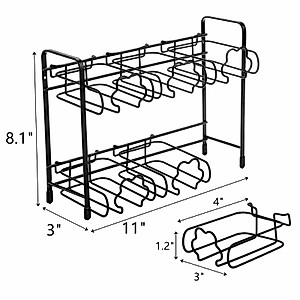 Dicunoy Tea Bag Organizer Rack, 120 Tea Bags Storage Holder, Wall Mounted 2 Tier Stainless Steel Tea Bags Caddy Stand for Coffee, Cabinet, Cupboard, Pantry, Counter Top Organizing