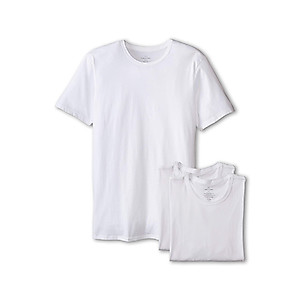 Calvin Klein Men`s Cotton Crew Neck Classic Fit T-Shirts 3 Pack (White(NP2205-100)/White, Medium)